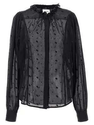 Isabel Marant Étoile Embroidered Cotton Shirt - Black