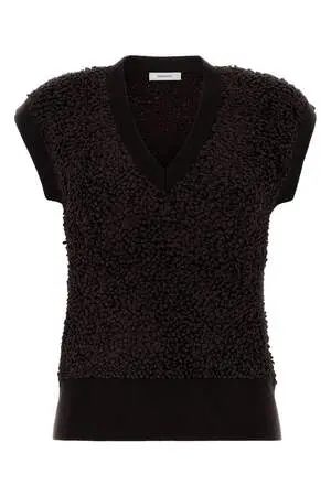 FERRAGAMO Dark Boucle Vest - Brown
