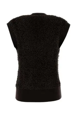 FERRAGAMO Bouclé Vest - Brown