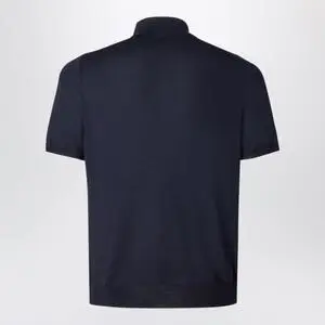 Fendi Navy Wool Polo Shirt - Blue
