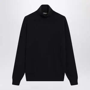 Loro Piana Classic Turtleneck In Navy Baby Cashmere - Blue