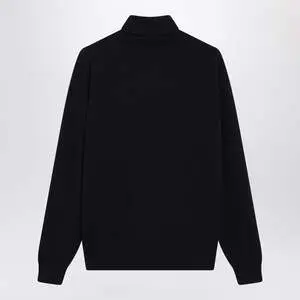 Loro Piana Classic Turtleneck In Navy Baby Cashmere - Blue