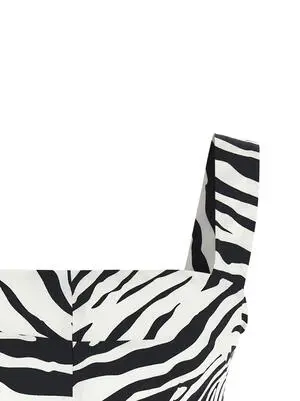 Dolce & Gabbana Zebra Print Crop Top - Multicolor