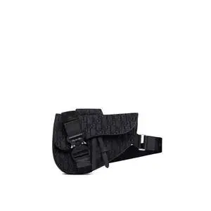 Dior Oblique Jacquard Messenger Bag - Black