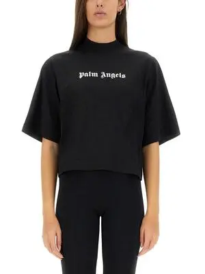 Palm Angels T-shirt With Logo - Black