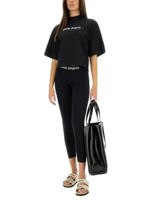 Palm Angels T-shirt With Logo - Black
