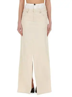 MAISON MARGIELA Cotton Skirt - Cream