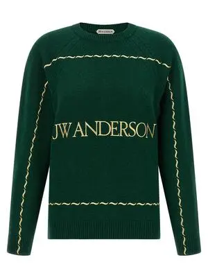 JW Anderson J.w.anderson Logo Embroidery Sweater - Green