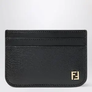 Fendi Leather Ff Card Case - Black
