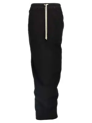 Rick Owens Pull On Pillar' Skirt - Black