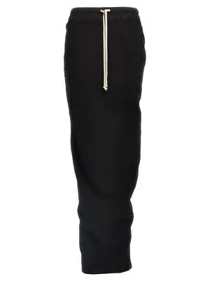 Rick Owens Pull On Pillar' Skirt - Black