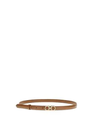 FERRAGAMO Gancini Leather Belt - Cream