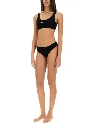 JIL SANDER Logo Bikini Top
