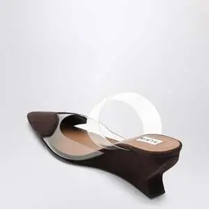 Alaïa Heart 60 Leather Wedge Mules