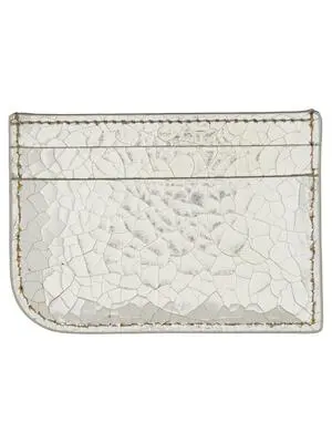 Alexander McQueen Leather Card Holder - Silver