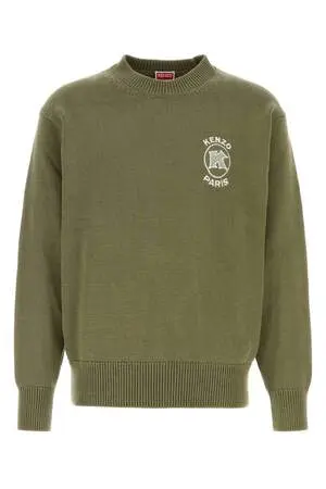 Kenzo Olive Cotton Sweater - Green
