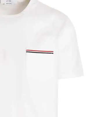 Thom Browne Logo Band Jersey T-shirt - White