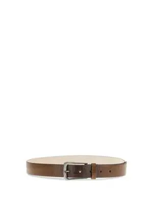 Brunello Cucinelli Carved Leather Belt - Brown