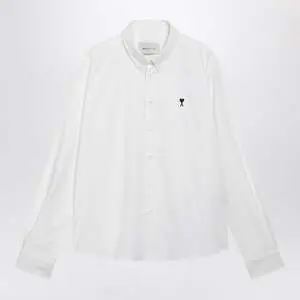 AMI Paris De Coeur Shirt In Cotton - White