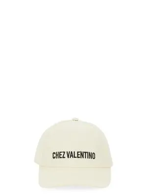 Valentino Garavani Baseball Cap With Embroidery - Cream