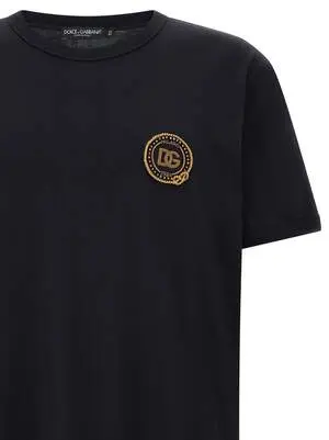 Dolce & Gabbana Logo Patch T-shirt - Blue