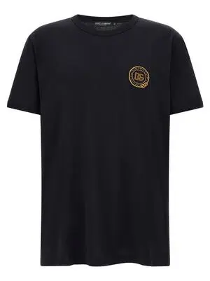 Dolce & Gabbana Logo Patch T-shirt - Blue
