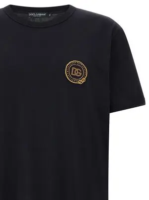 Dolce & Gabbana Logo Patch T-shirt - Blue