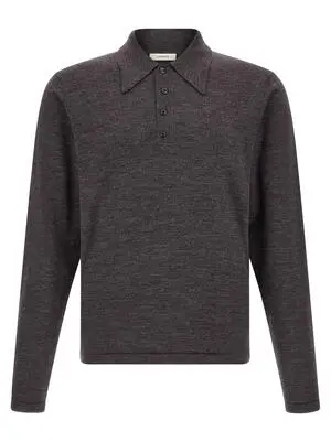 LEMAIRE Mouliné Wool Polo Shirt
