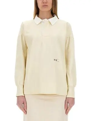 MAISON MARGIELA Polo Shirt With Print - Cream