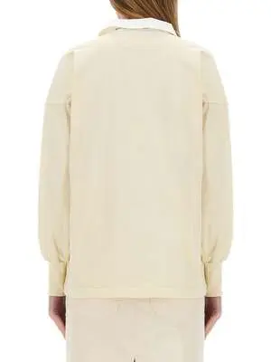 MAISON MARGIELA Printed Polo Shirt - Cream