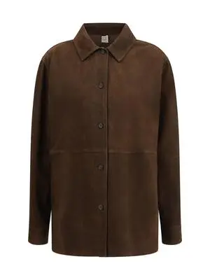 TOTEME Suede Shirt Jacket - Brown