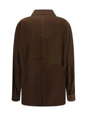 TOTEME Suede Shirt Jacket - Brown