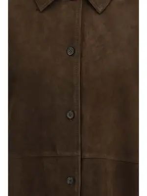TOTEME Suede Shirt Jacket - Brown