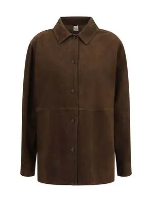 TOTEME Suede Shirt Jacket - Brown
