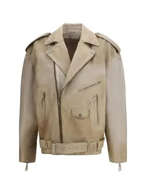 GOLDEN GOOSE Journey Leather Jacket - Cream