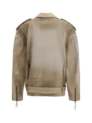 GOLDEN GOOSE Journey Leather Jacket - Cream