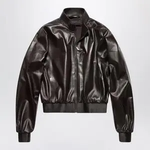 Gucci Soft Nappa Leather Bomber Jacket - Brown