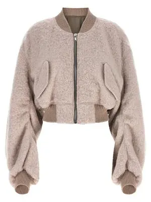 Rick Owens Secchia Cropped Flight' Bomber Jacket - Pink