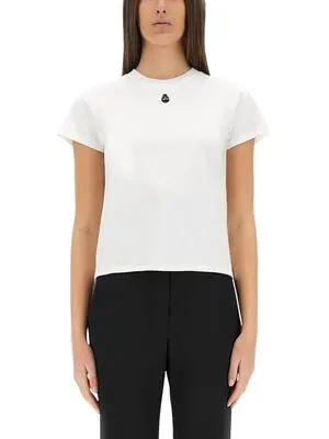Alexander McQueen Skull Embroidered Cotton T-shirt - White