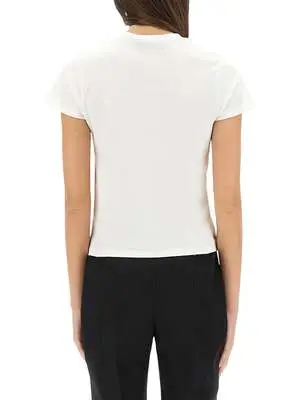 Alexander McQueen Skull Embroidered Cotton T-shirt