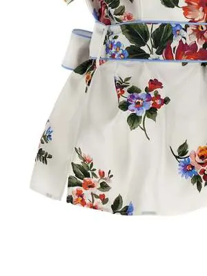 Dolce & Gabbana Mazzo Di Fiori Print Silk Twill Vanity Shirt