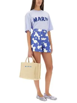 Marni Cotton Floral Shorts - Multicolor