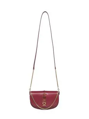 Fendi Burgundy Fendigraphy Wallet On Chain Wallet - Multicolor