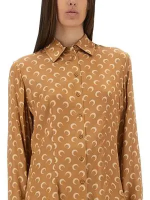 MARINE SERRE Moon Satin Shirt