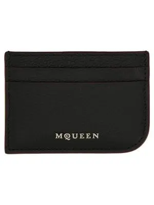 Alexander McQueen Leather Card Holder - Black
