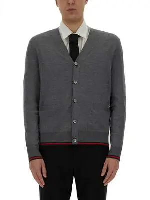 Gucci Web Pattern Cardigan - Blue
