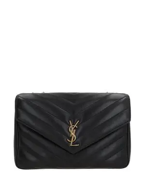 Saint Laurent Loulou Large Bag In Matelassé Lambskin - Black