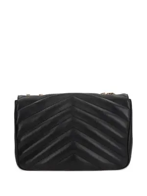 Saint Laurent Loulou Large Bag In Matelassé Lambskin - Black