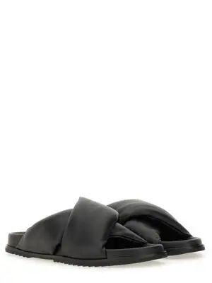 Rick Owens Leather Slide Sandal