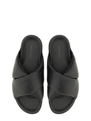 Rick Owens Leather Slide Sandal